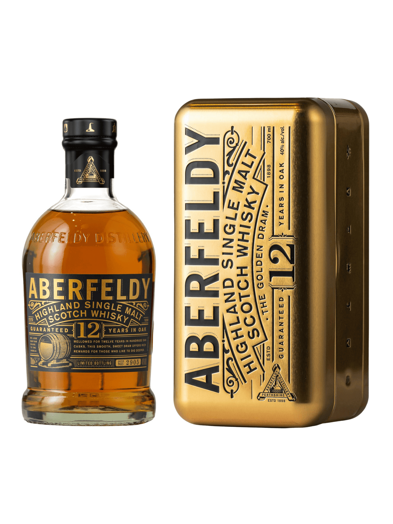 Shop Aberfeldy 12 YO Whisky Gold Tin | Dewar's Aberfeldy – Dewar's ...